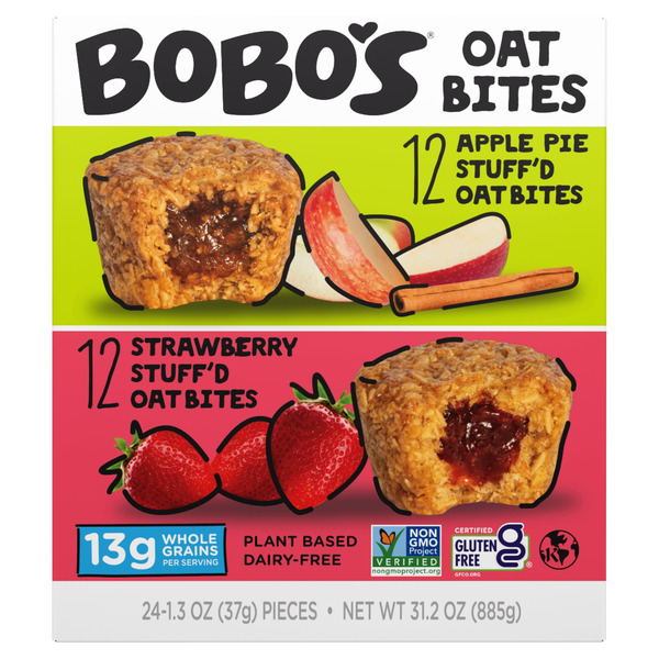 Bobo's Oat Mini Bites, Stuff'd Strawberry and Apple Pie Bites Same-Day ...