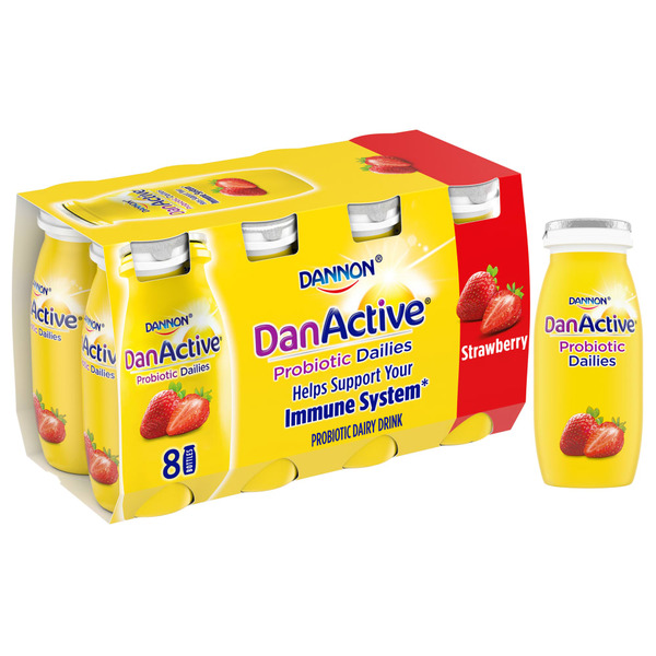 Publix Dannon Light + Fit Probiotic Dailies Strawberry Dairy Drink Same ...