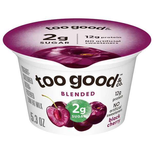 Too Good & Co. Cherry Flavored Lower Sugar, Low Fat Greek Yogurt ...
