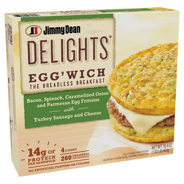 Wegmans Jimmy Dean Egg’wich Breakfast Sandwiches with Bacon, Spinach ...