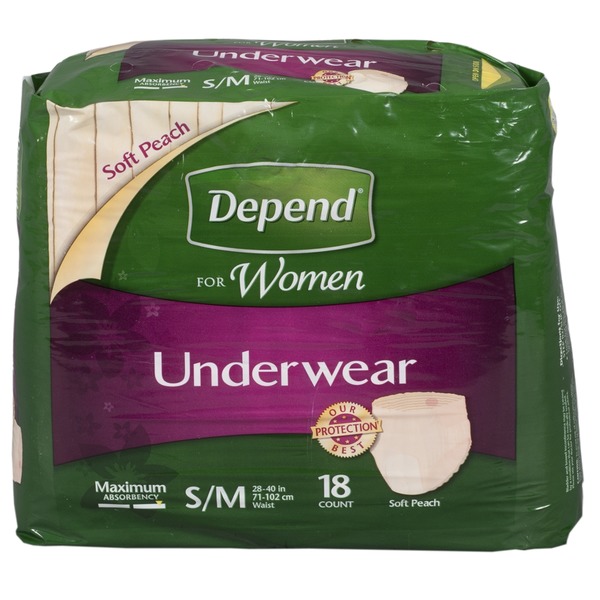 Depend Underwear Maximum Absorbency S/M For Women 18 (18 ct) - Instacart