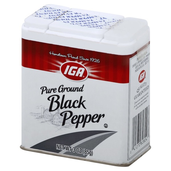 IGA Black Pepper, Pure Ground (3 oz) - Instacart