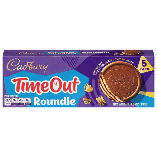 CADBURY Wafer TimeOut Thick Chocolate Covered Roundie Same-Day Delivery ...