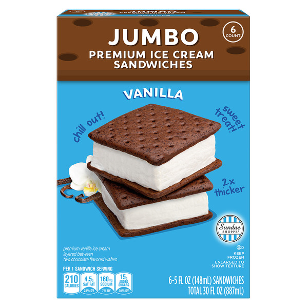 Sundae Shoppe Vanilla Jumbo Ice Cream Sandwich Same-Day Delivery or ...