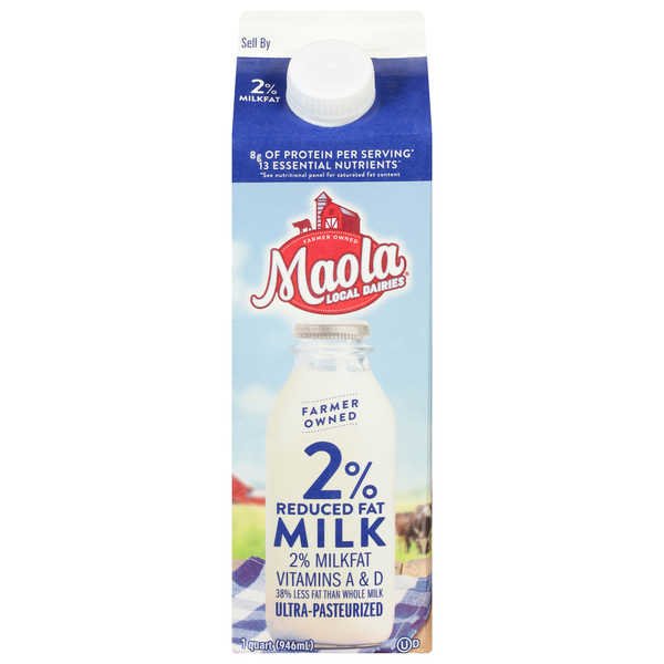 Food Lion Maola Milk, 2% Reduced Fat, 2% Milkfat Same-Day Delivery or ...