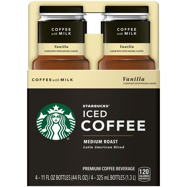 Starbucks Vanilla Medium Roast Iced Coffee with Milk (11 fl oz) - Instacart