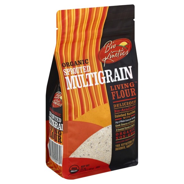 Bio Kinetics Flour, Living, Organic, Sprouted Multigrain (24 oz ...