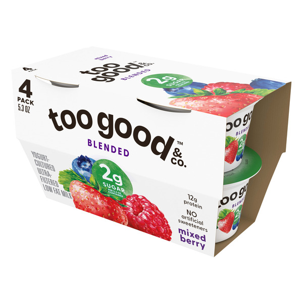 Too Good & Co. Mixed Berry Flavored Greek Yogurt Cultured Product, 5.3 ...