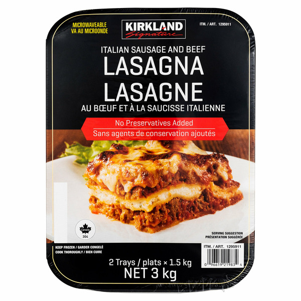 Kirkland Signature Sausage & Beef Lasagna Same-Day Delivery | Costco