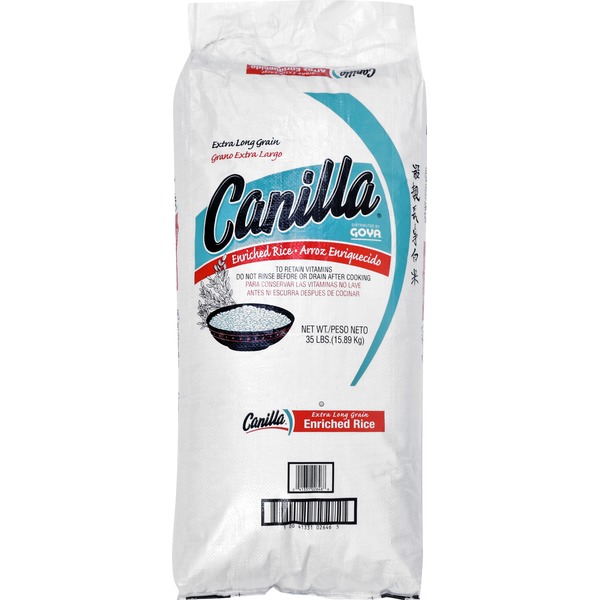 Goya Canilla Extra Long Grain Enriched Rice (35 lb) - Instacart