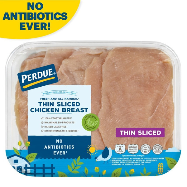 ALDI Perdue Fresh Antibiotic Free Thin Sliced Chicken Breasts Same-Day ...