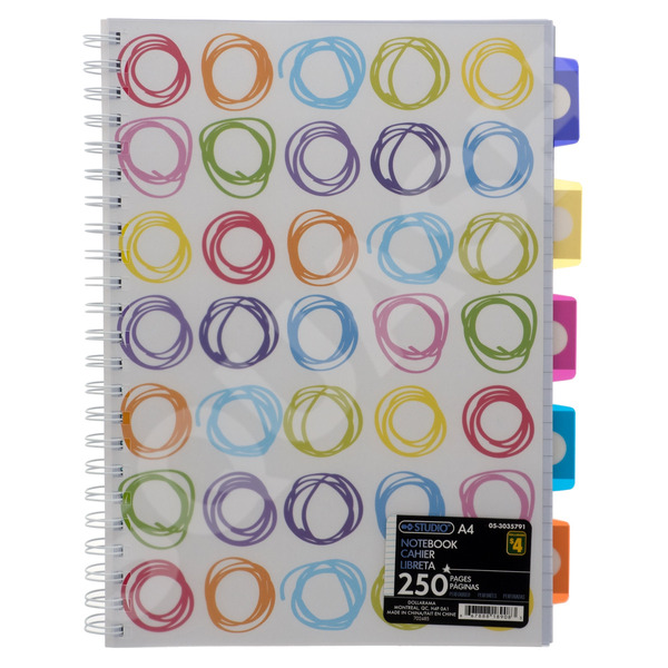 Tide 250-Pages A4 Size Spiral Notebook - Multicolor Same-Day Delivery ...