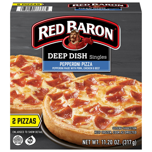 Wegmans Red Baron Deep Dish Singles Pepperoni Pizzas Same-Day Delivery ...