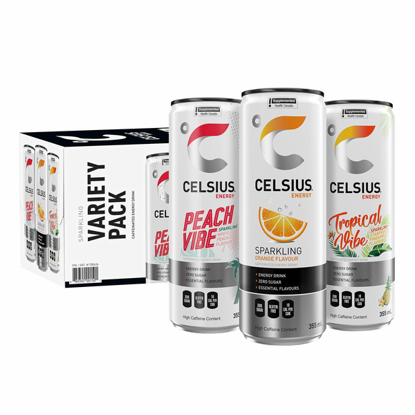 Costco Celsius Sparkling Variety Pack, Zero Sugar Energy Drink Same-Day ...