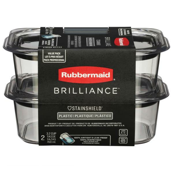 Publix Rubbermaid Containers, Plastic, StainShield, 3.2 Cup, Value Pack ...