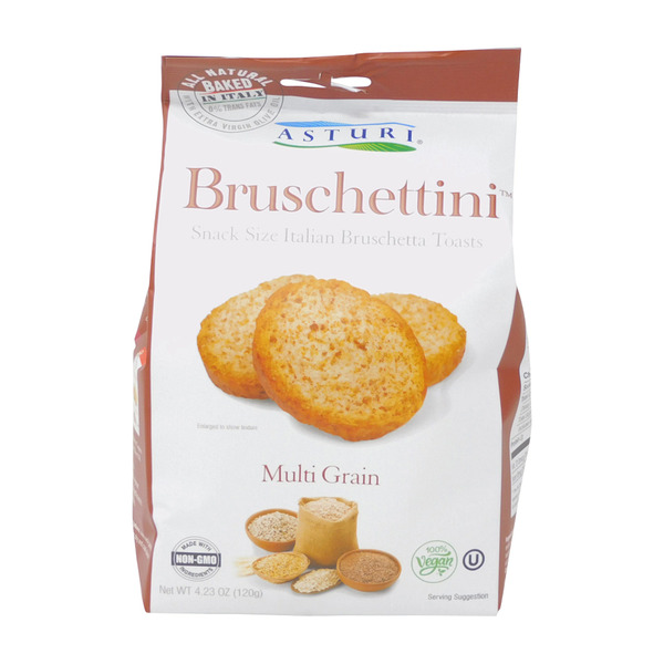 Asturi Bruschetta Toasts, Italian, Multi Grain, Snack Size Same-Day ...