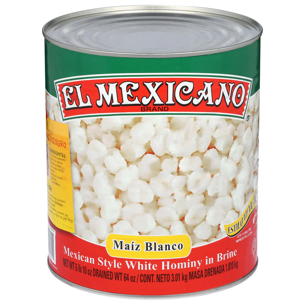 El Mexicano White Hominy, in Brine, Mexican Style Same-Day Delivery or ...