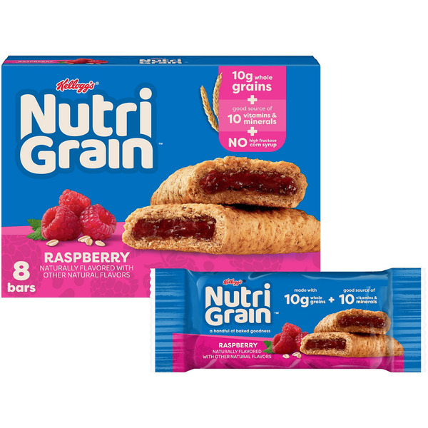 Wegmans Kellogg’s Nutri-Grain Raspberry Breakfast Bars, Made with 10g ...