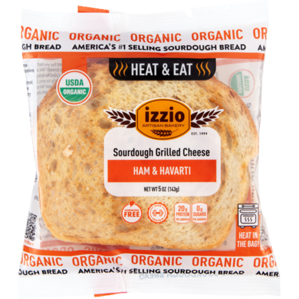 izzio Organic Heat & Eat Ham & Havarti Sourdough Grilled Cheese Same ...