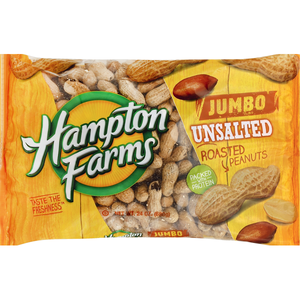 Hampton Farms Peanuts, Roasted, Unsalted, Jumbo Same-Day Delivery or ...
