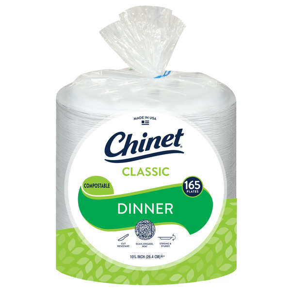 Chinet White Dinner 10.375" Paper Plates Same-Day Delivery | Costco ...
