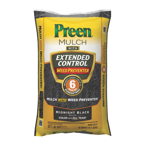 Lowe's Preen 2-cu ft Black Pine Mulch Plus Weed Control Mulch Same-Day ...