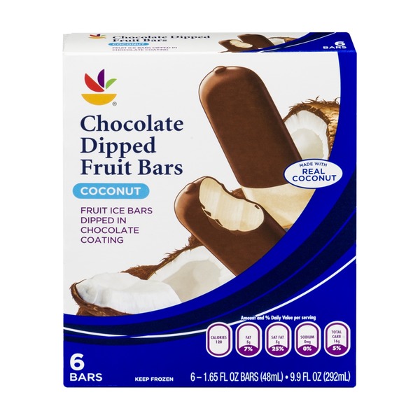 SB Chocolate Dipped Fruit Bars Coconut - 6 CT (1.65 fl oz) - Instacart