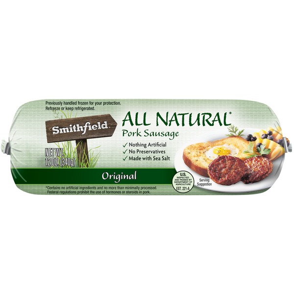 Smithfield All Natural Original Pork Sausage (12 oz) - Instacart