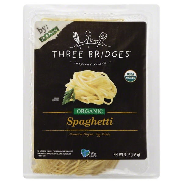 Three Bridges Spaghetti, Organic, Tray (9 oz) - Instacart