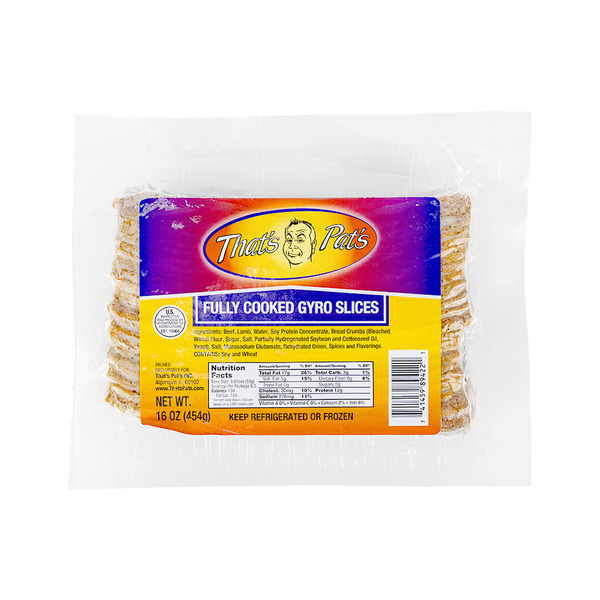 THATS PATS Fully Cooked Gyro Slices Same-Day Delivery or Pickup ...