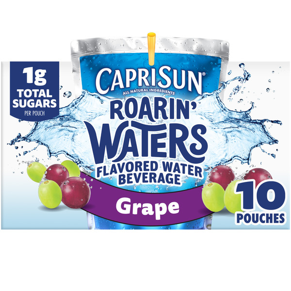 Capri Sun Grape Geyser Naturally Flavored Kids Water Beverage Drink ...