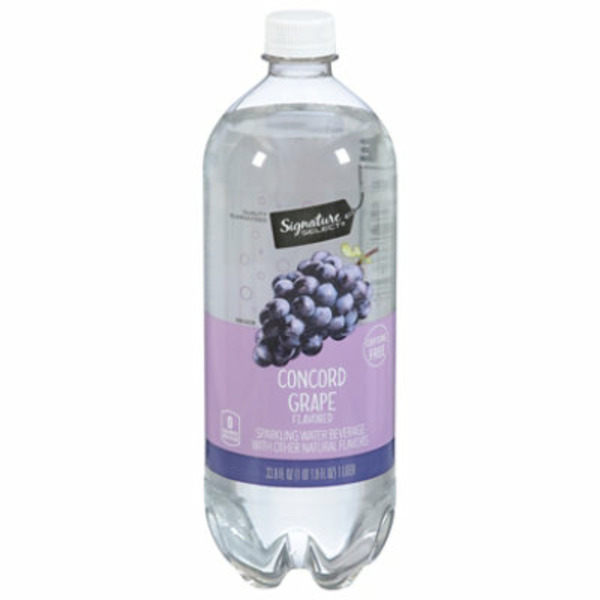 Safeway Signature SELECT Sparkling Water Beverage, Concord Grape Flavored Pickup | Instacart
