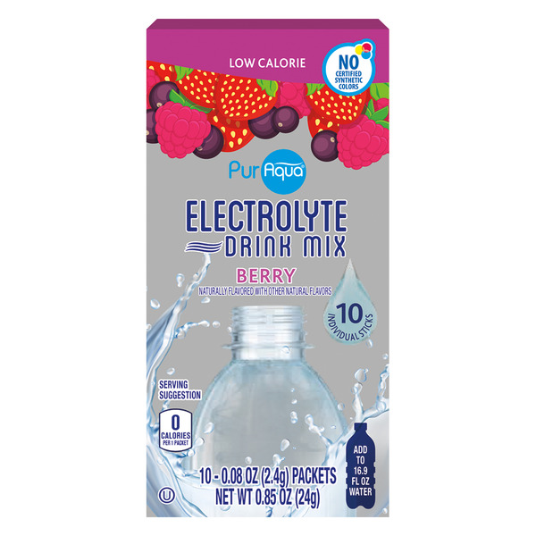 PurAqua Electrolyte Berry Drink Mix Sticks Same-Day Delivery or Pickup ...