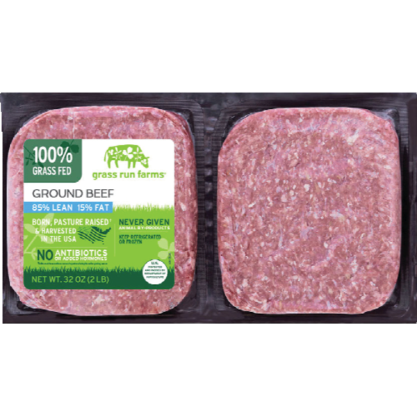 Grass Run Farms 85% Lean Grass-Fed Ground Beef Same-Day Delivery or ...