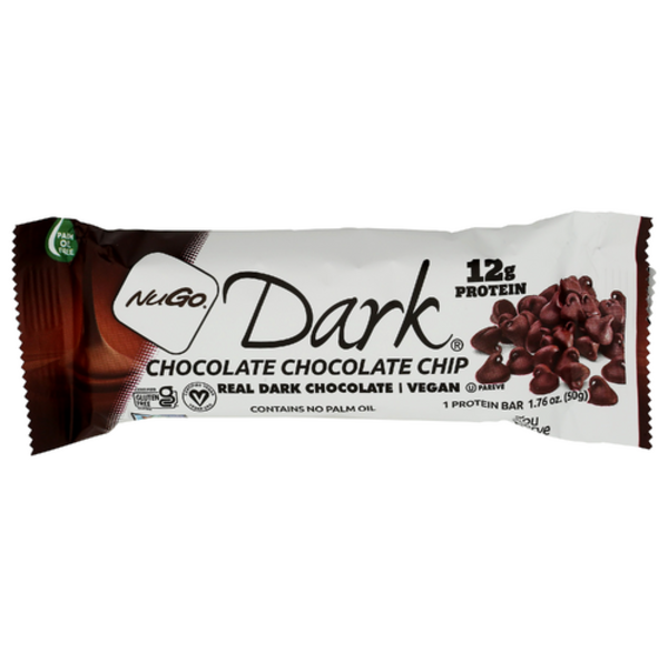NuGo Dark Chocolate Chocolate Chip, Vegan, Gluten Free, Protein Bar ...