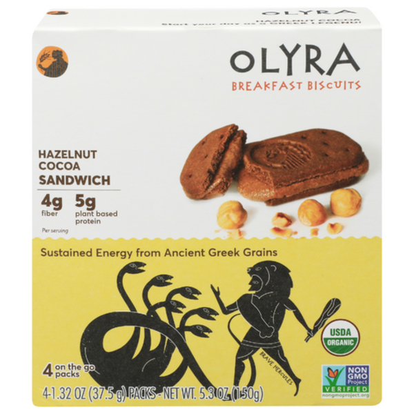 Olyra Foods Inc Organic Hazelnut Cocoa Sandwich Breakfast Biscuits 4 ...