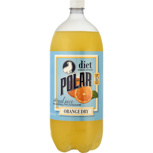 Polar Sparkling Beverage, Diet, Orange Dry (2 L) - Instacart