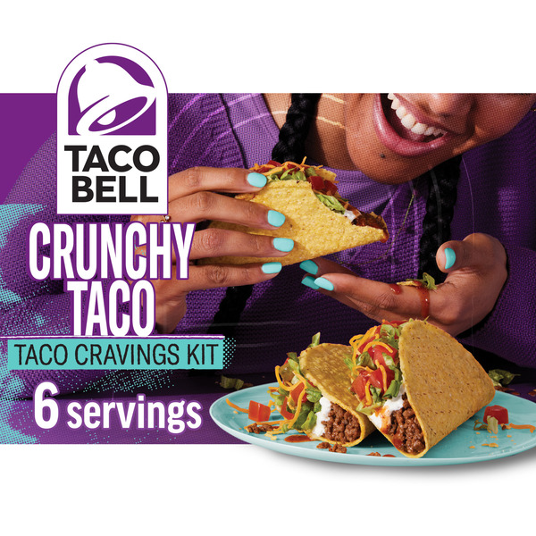 Taco Bell Crunchy Taco Dinner Kit with Twelve Crunchy Taco Shells, Mild ...