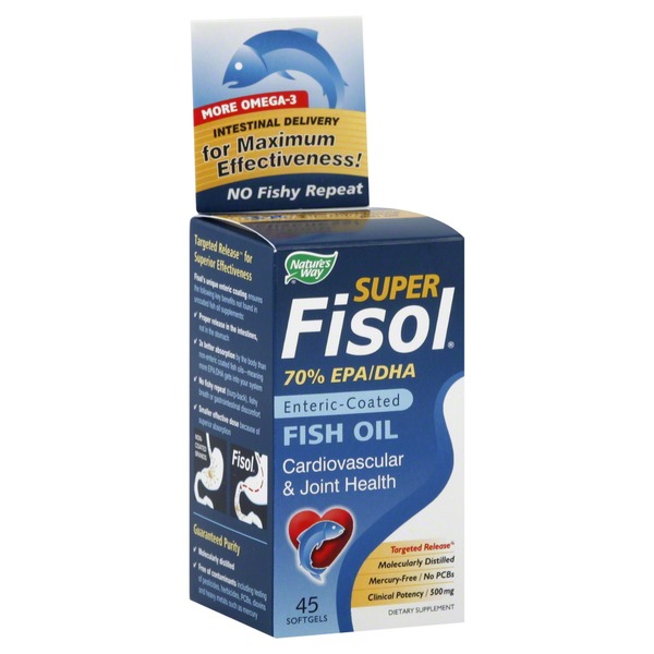 Nature's Way Fish Oil, 500 mg, Super, Softgels (45 each) - Instacart