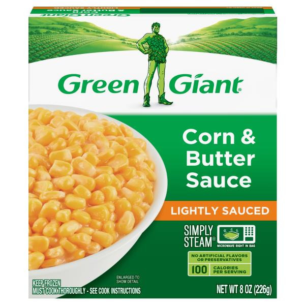 Green Giant Simply Steam Corn & Butter Sauce, Lightly Sauced Frozen ...