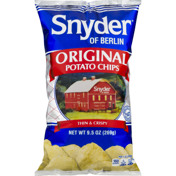 Snyder of Berlin Potato Chips Original (9.5 oz) - Instacart