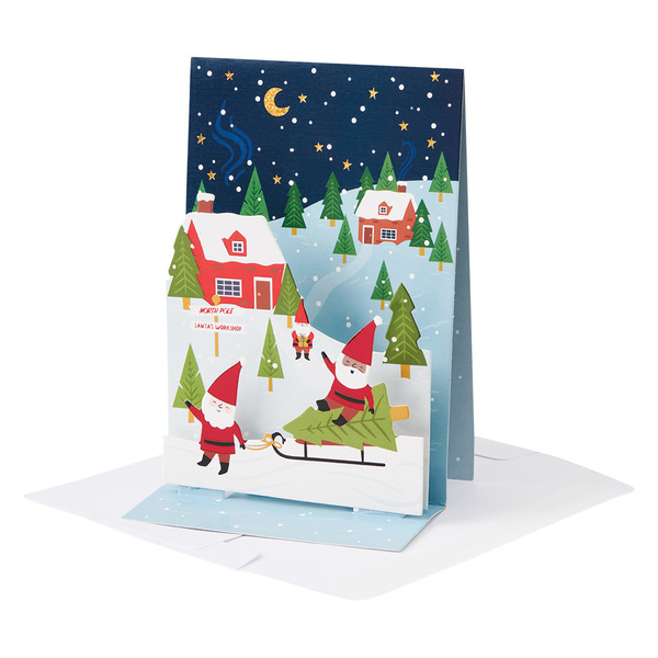 ALDI Merry Moments Designs Co. North Pole Pop Up Christmas Cards Same ...