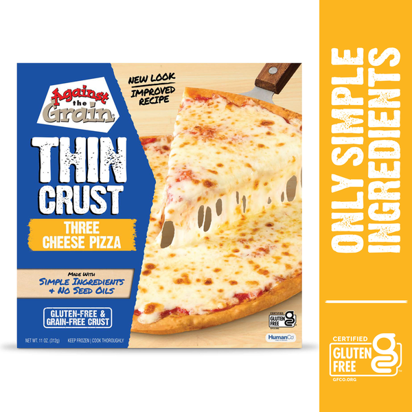 Against The Grain Gluten-Free, Thin Crust Three Cheese Pizza, Sharing ...