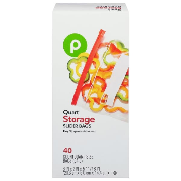Publix Slider Bags, Easy-Fill, Storage, Quart Size Same-Day Delivery or ...