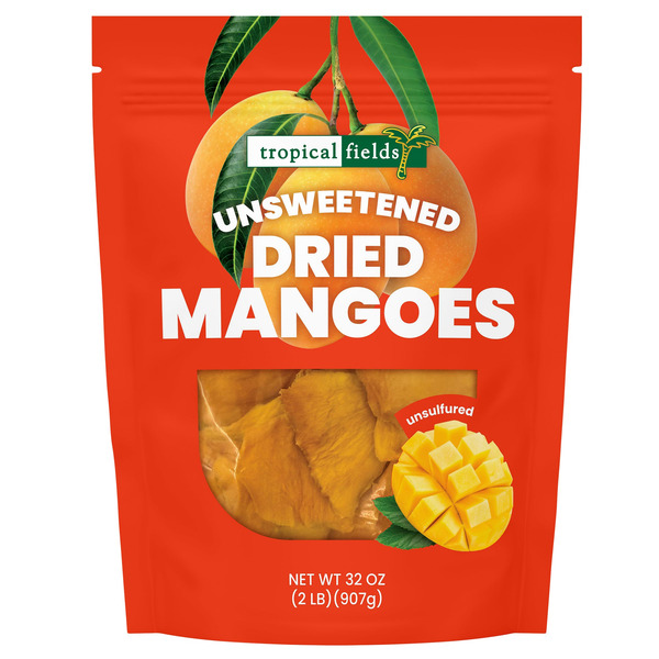 Tropical Fields Unsweetened Dried Mangos, 32 oz Same-Day Delivery | Costco