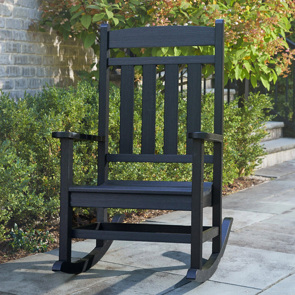 Tangent Outfitters Leisure Line Rocking Chair - Black Same-Day Delivery ...