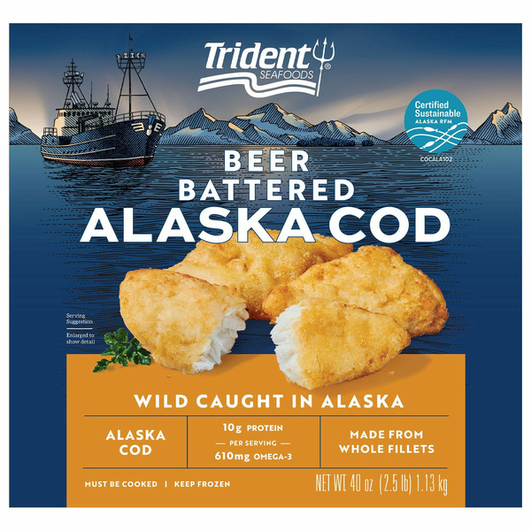 Trident Seafoods Beer Battered Wild Alaskan Cod Same-Day Delivery | Costco