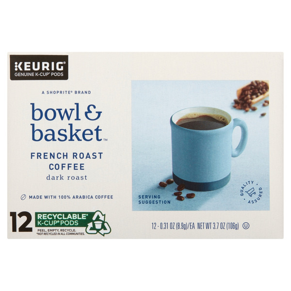 ShopRite Shoprite Bowl Basket Dark Roast French Roast Arabica Coffee K ...