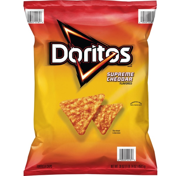 Doritos Chips Supreme Cheddar Tortilla Chips (30 oz) - Instacart