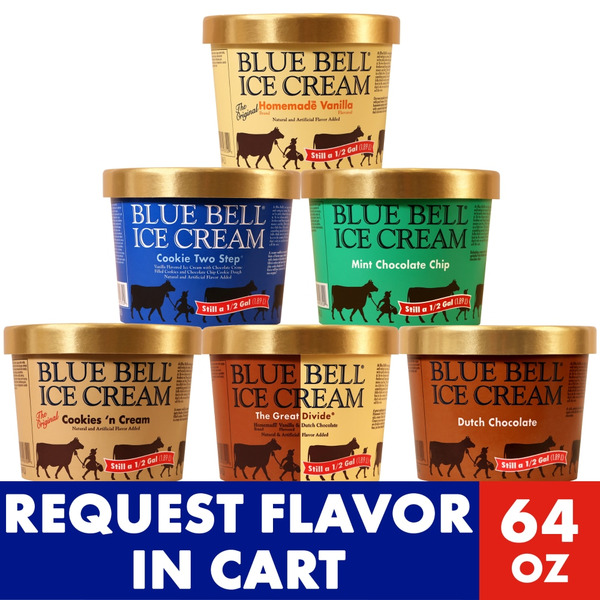 Kroger Blue Bell Gold Rim Ice Cream, Assorted Flavors Same-Day Delivery ...